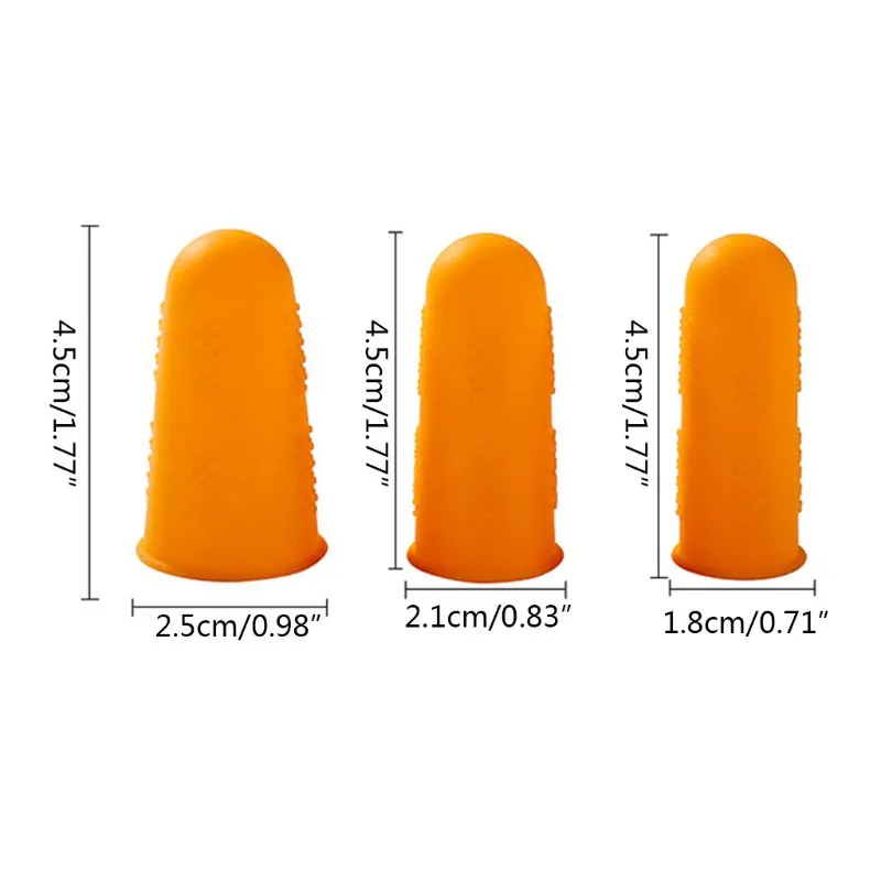 5 Non Slip Silicone Finger Protectors Covers Caps For Needlework ...