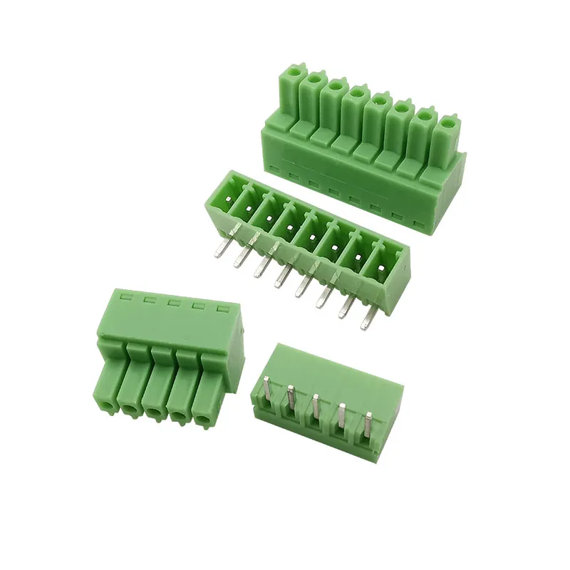 2 Pin Electrical Connector PCB Screw Terminal Block, Right Angle 3.5mm ...