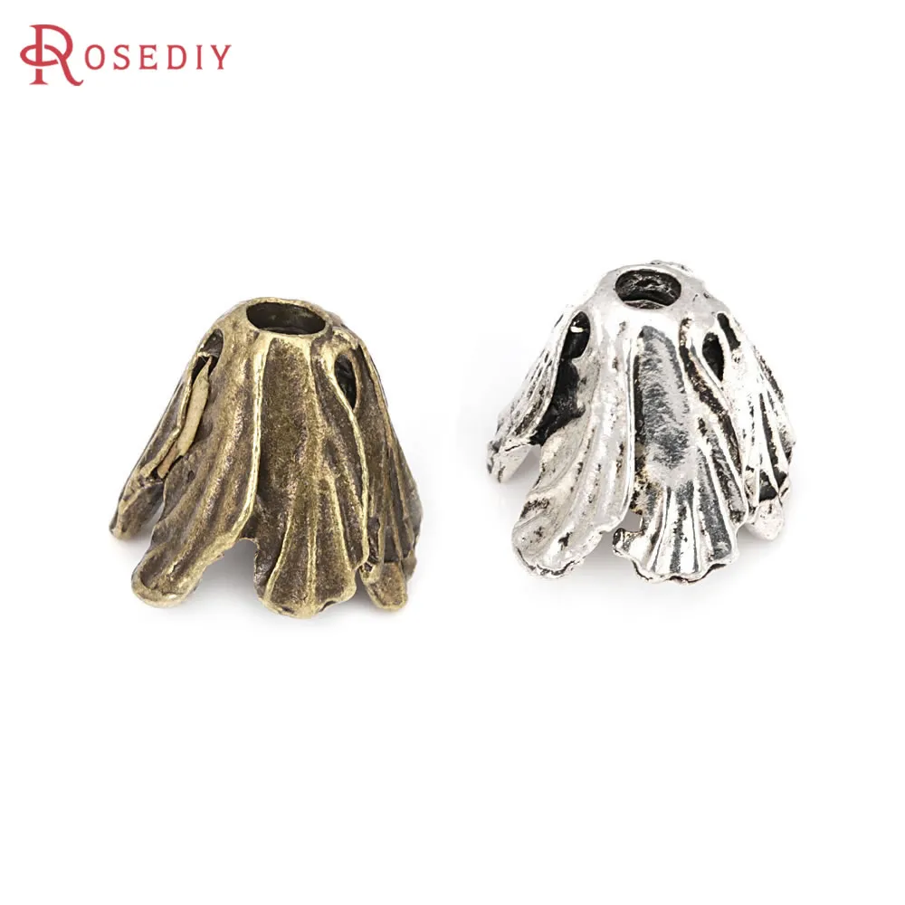 Bling Caps Antique Bronze Leaf Bead Caps For Jewelry Making, Earring ...