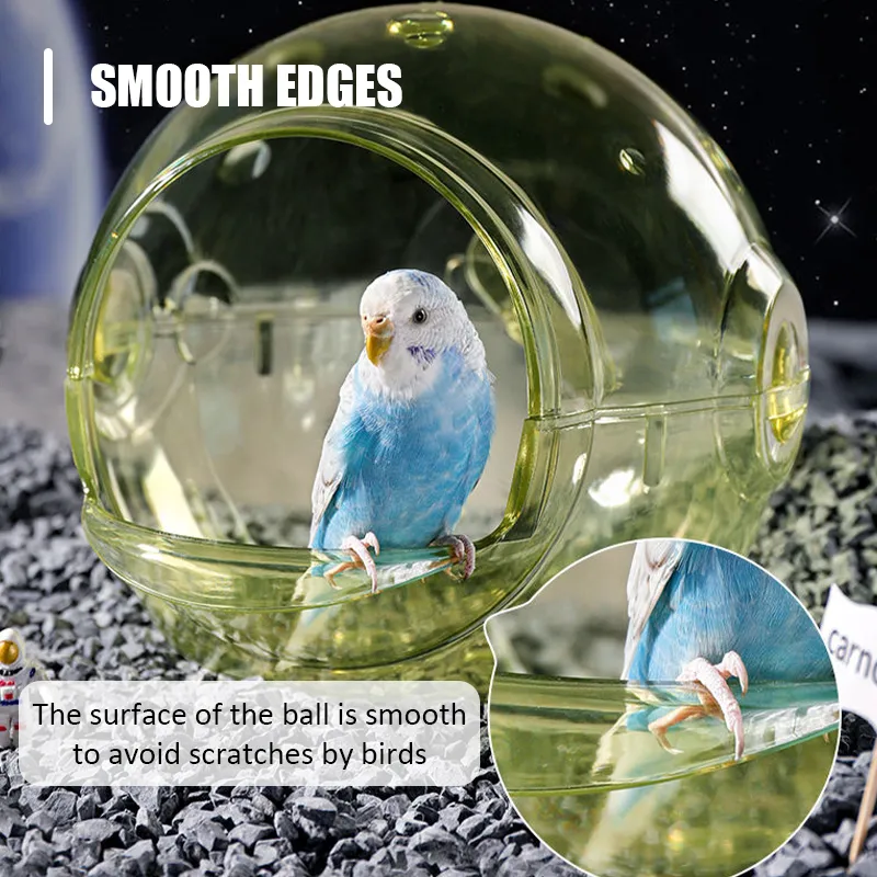 Bird Bath In Cage Clear Acrylic Bird Bathing Box, Chew Resistant Parrot ...