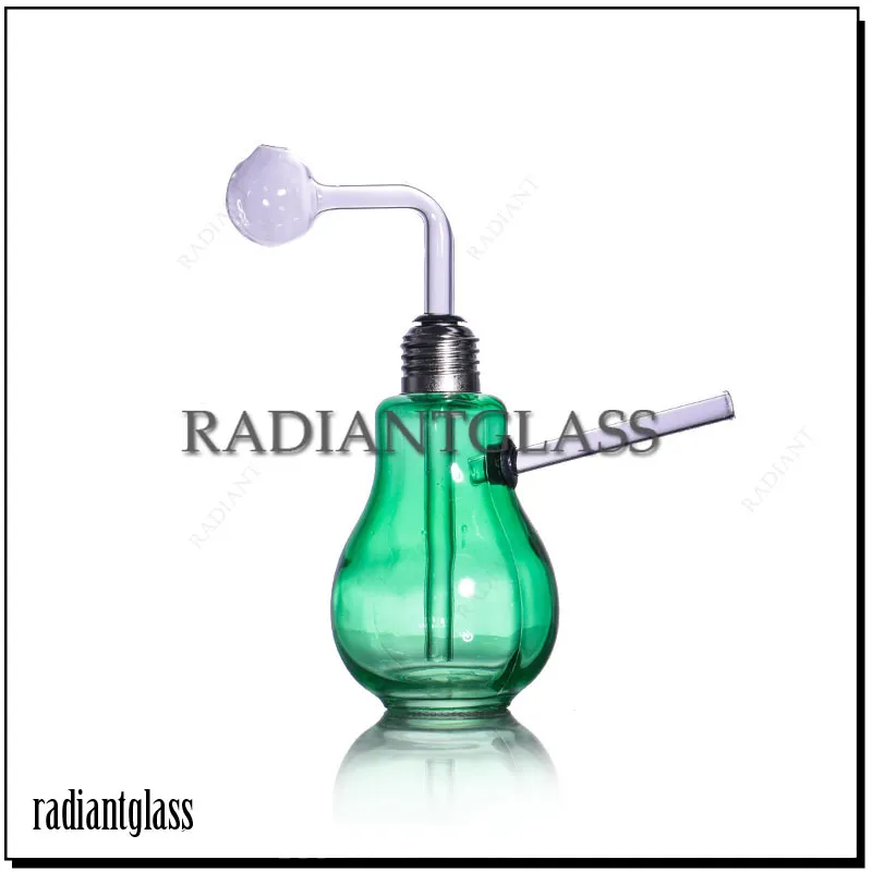 Hookahs Glass Oil Burner Water Light Bulb Bong Style Colored Smoking ...