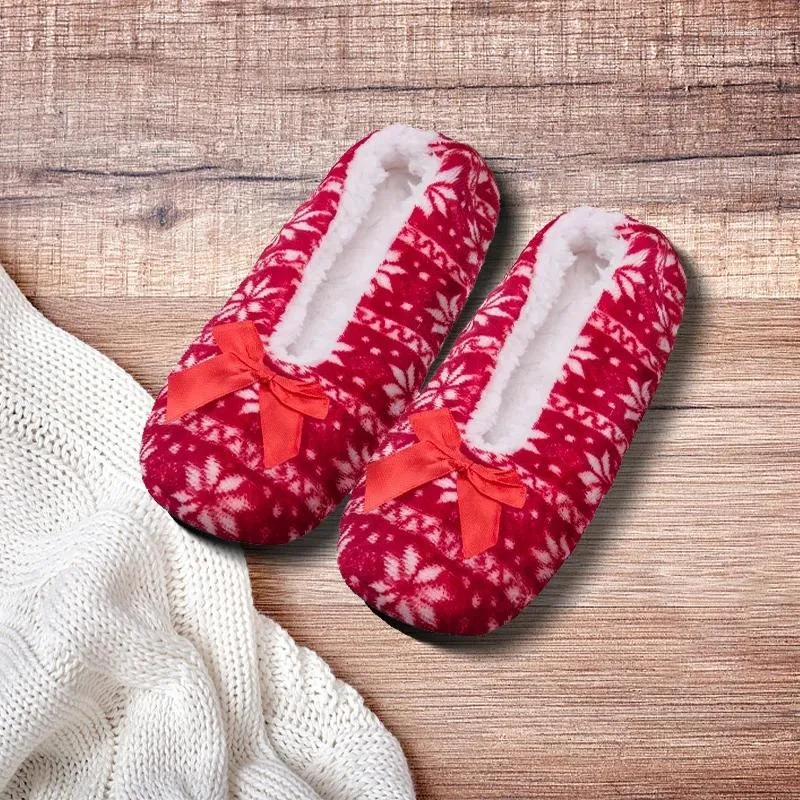 Slippers Ship From USFRALOSHA Snowflake Pattern Home Woman Shoes Cotton ...