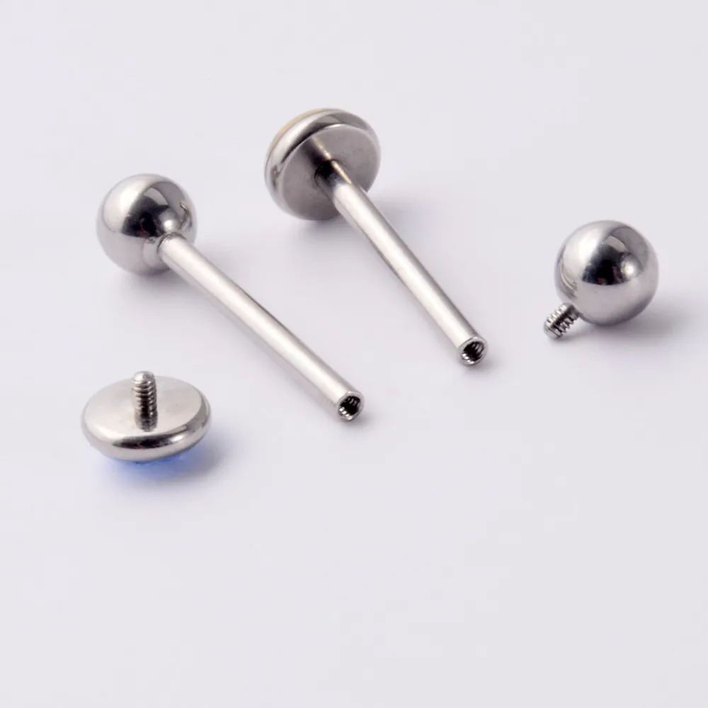 Anti-Allergy Steel Tongue Ring: Epoxy Crystal Piercing Barbell, 14G ...