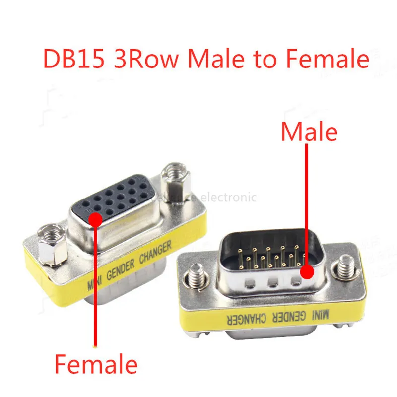 DHgate.com:DB9 DB15 DB25 Gender Changer Adapter: 2PCS RS232 COM D-Sub to Male/Female VGA Plug ...