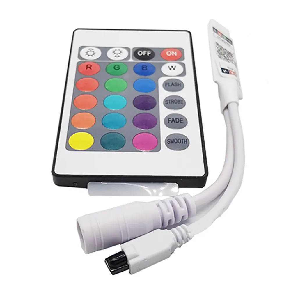 Smart LED Controller: 24-Key IR USB Remote for SMD 2835 5050 RGB Strip ...