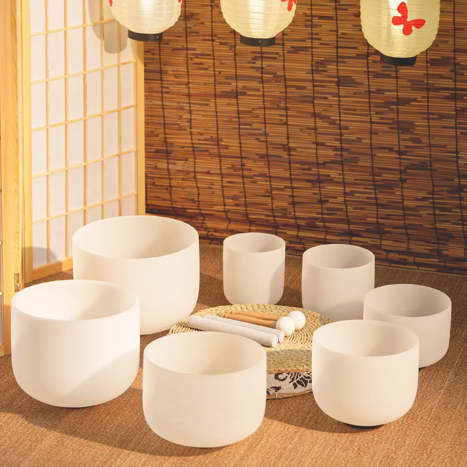 DHgate.com:Complete, Clear Quartz Crystal Singing Bowl Set for Healing ...