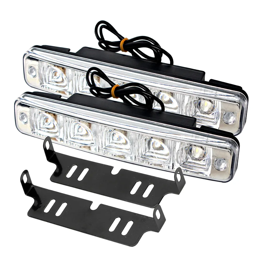 Waterproof 5-LED Car Daytime Running Lights: Universal DRL External ...