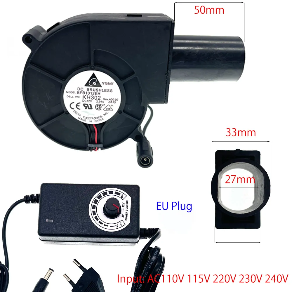 Bbq Fan Delta Style PWM Blower 97x97x33mm 12V High Airflow Fan With ...