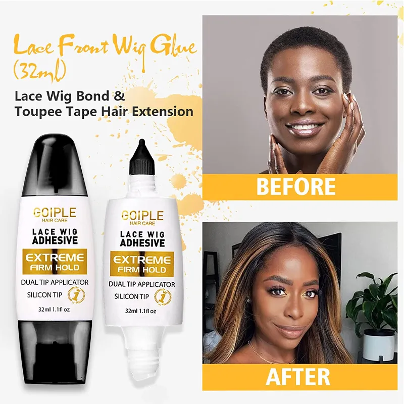 Wig Glue Adhesive With Dual Tip Applicator Waterproof Invisible ...