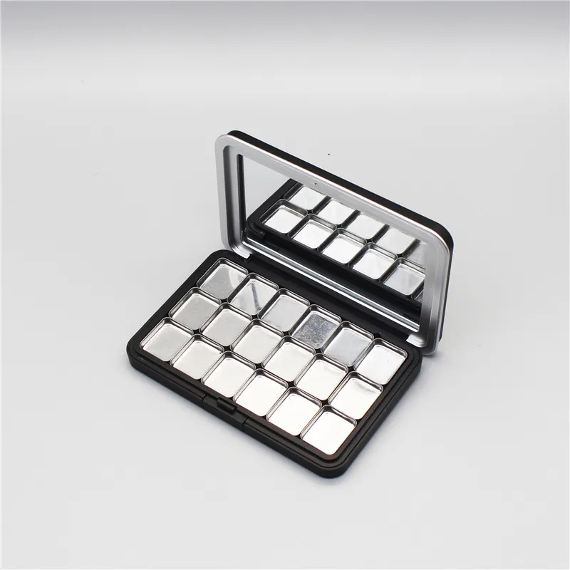 Matte Black Magnetic Cosmetic Packaging Compact Case with Mirror for ...