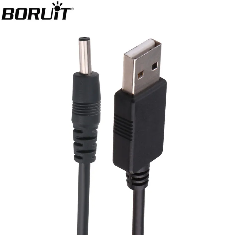 BORUiT USB to 3.5mm 5V DC Jack Power Cable Charger for LED Headlamp ...
