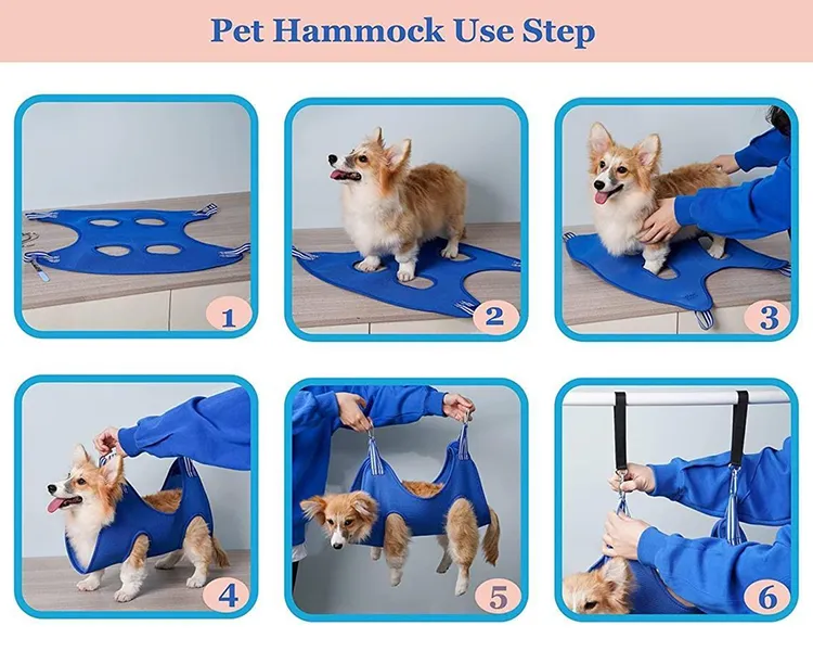 Pet Grooming Hammock Cat Dog Nail Trimming Restraint Bag with Mesh ...