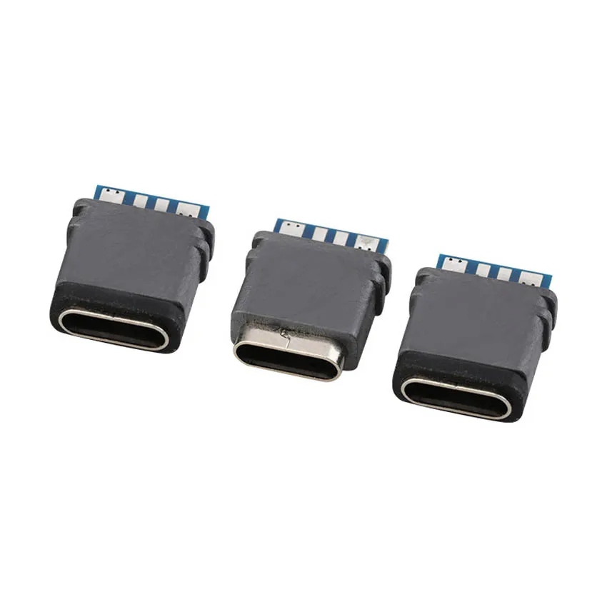 Waterproof Solder Connectors USB C Female 4Pin Port Type C Data Socket ...