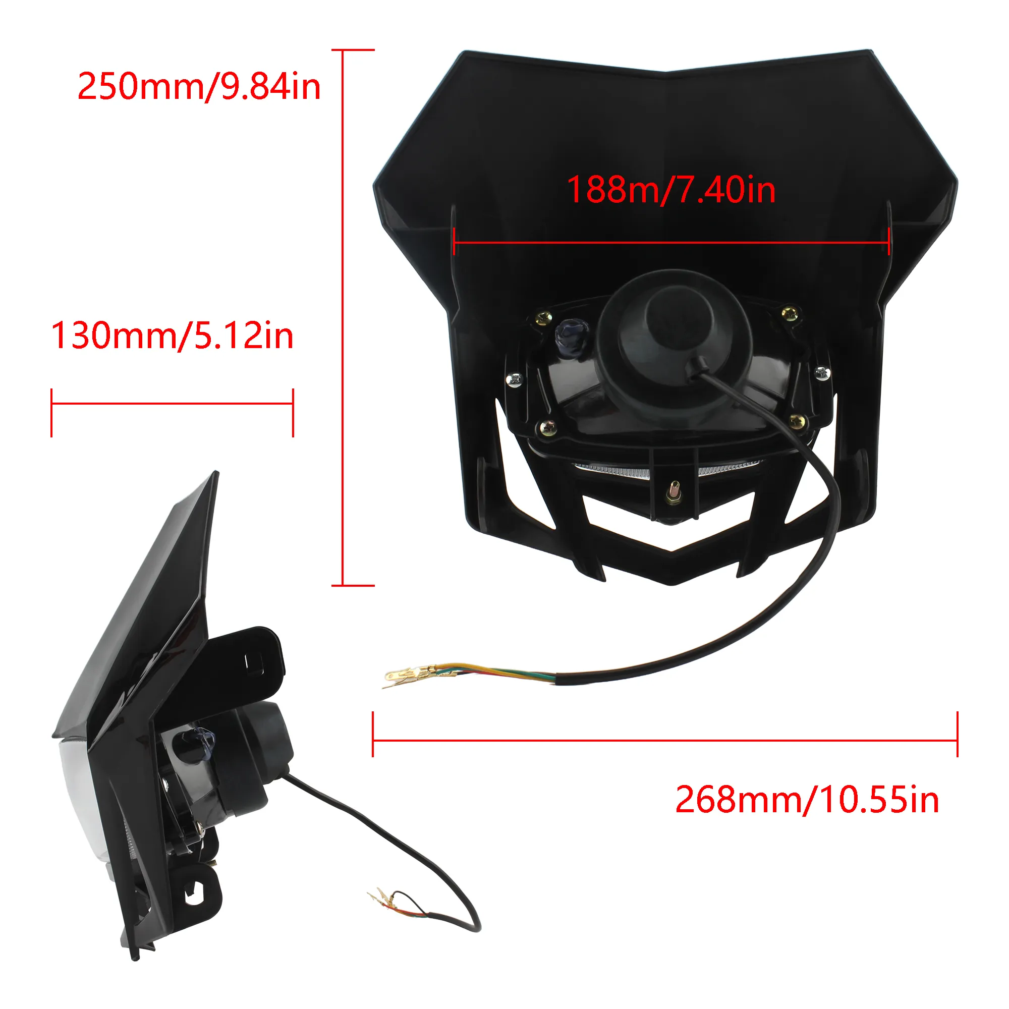 Universal Enduro Headlight Panel for Honda Suzuki Kawasaki Yamaha Dirt ...