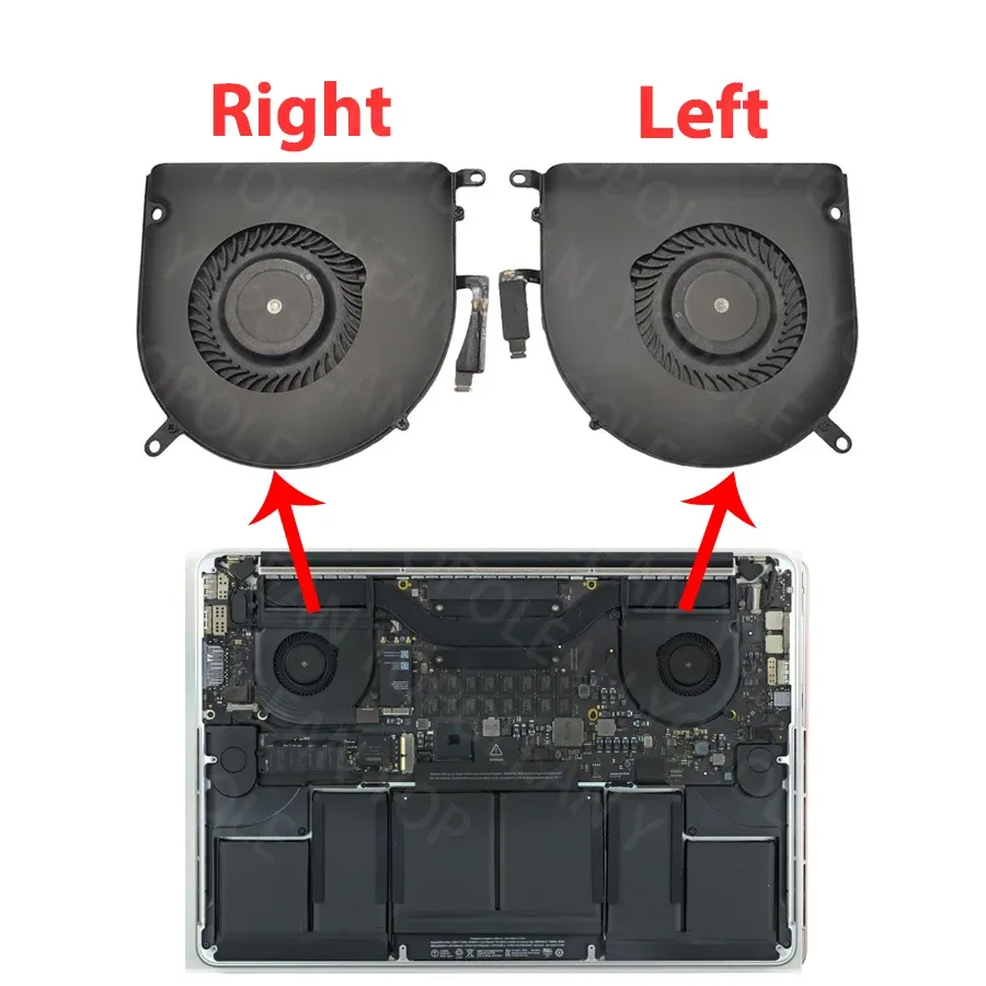 Original Left/Right aio cpu cooler Fan for MacBook Pro Retina 15" A1398 ...