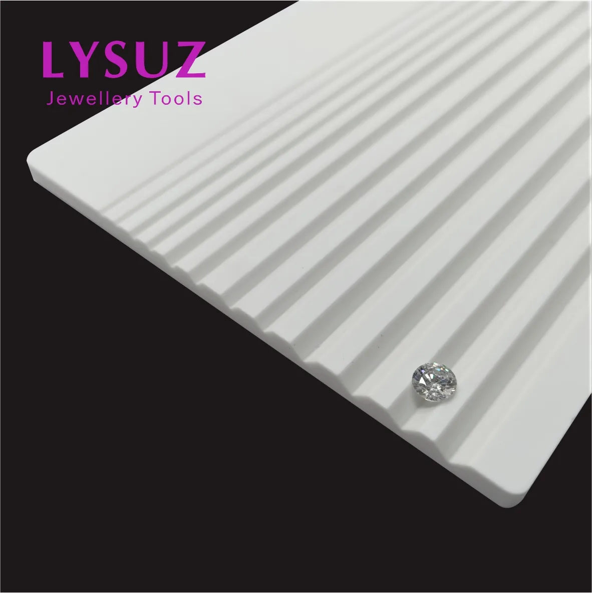 Lysuz Ultra White Diamond Sorting Color Grade Tray - Grooved Plastic ...