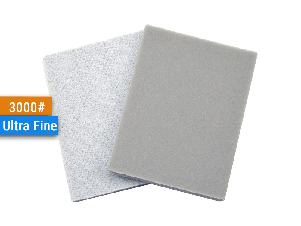 400-3000 Grit Sanding Sponge 75x100mm Hook&Loop Flocking Polishing ...