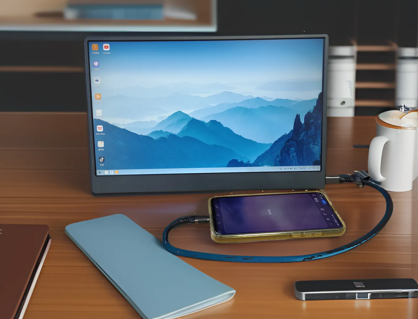 14'' Portable Monitor, IPS Dual Laptop Screen Extender for Travel, Work ...