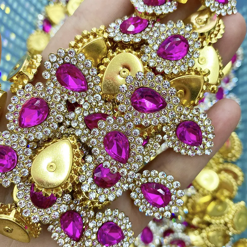 DHgate.com:7x10mm Crystal Claw Rhinestone Flatback Sewn Cabochons ...