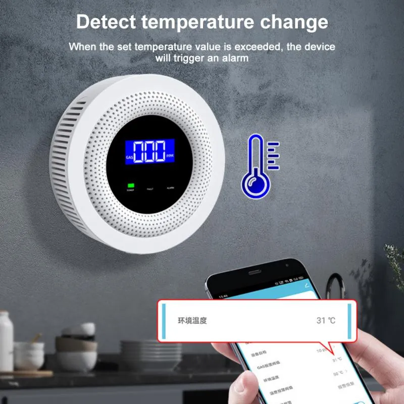 DHgate.com:3-Pack WiFi Gas Detector, Tuya Smart LPG Leakage Sensor with ...