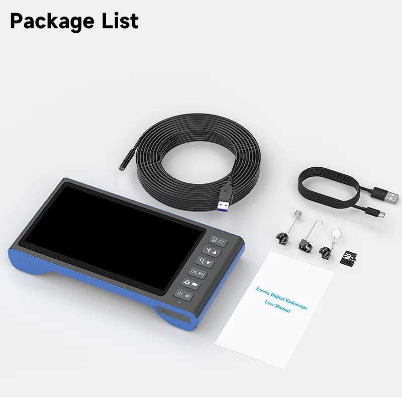 Industrial Endoscope Camera: 7'' IPS HD1080P Dual Lens Inspection ...