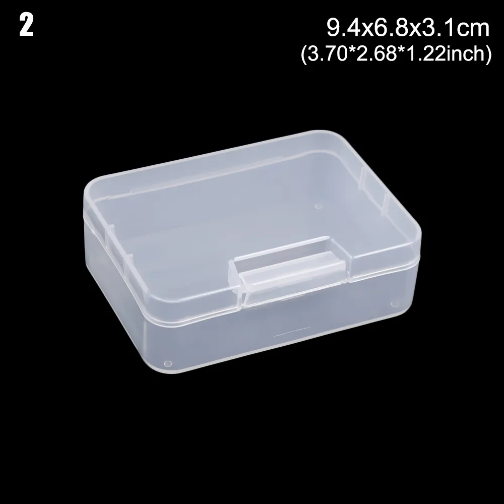 Small Square Plastic Containers: 4 Sizes Clear Storage Boxes For ...