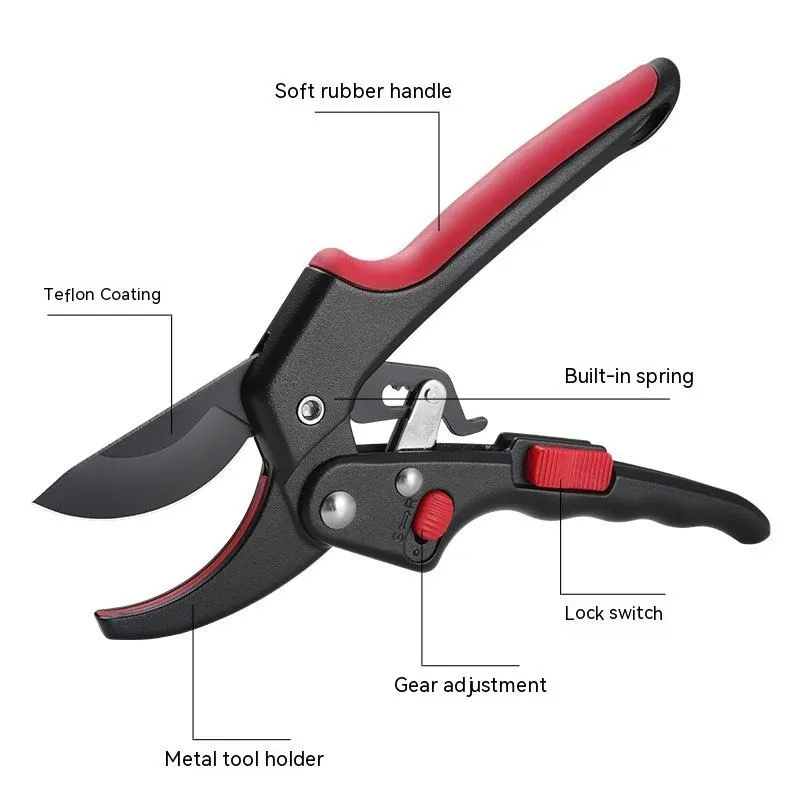 T50 Steel Ratchet Skip Garden shears for pruning with SK5 Steel ...