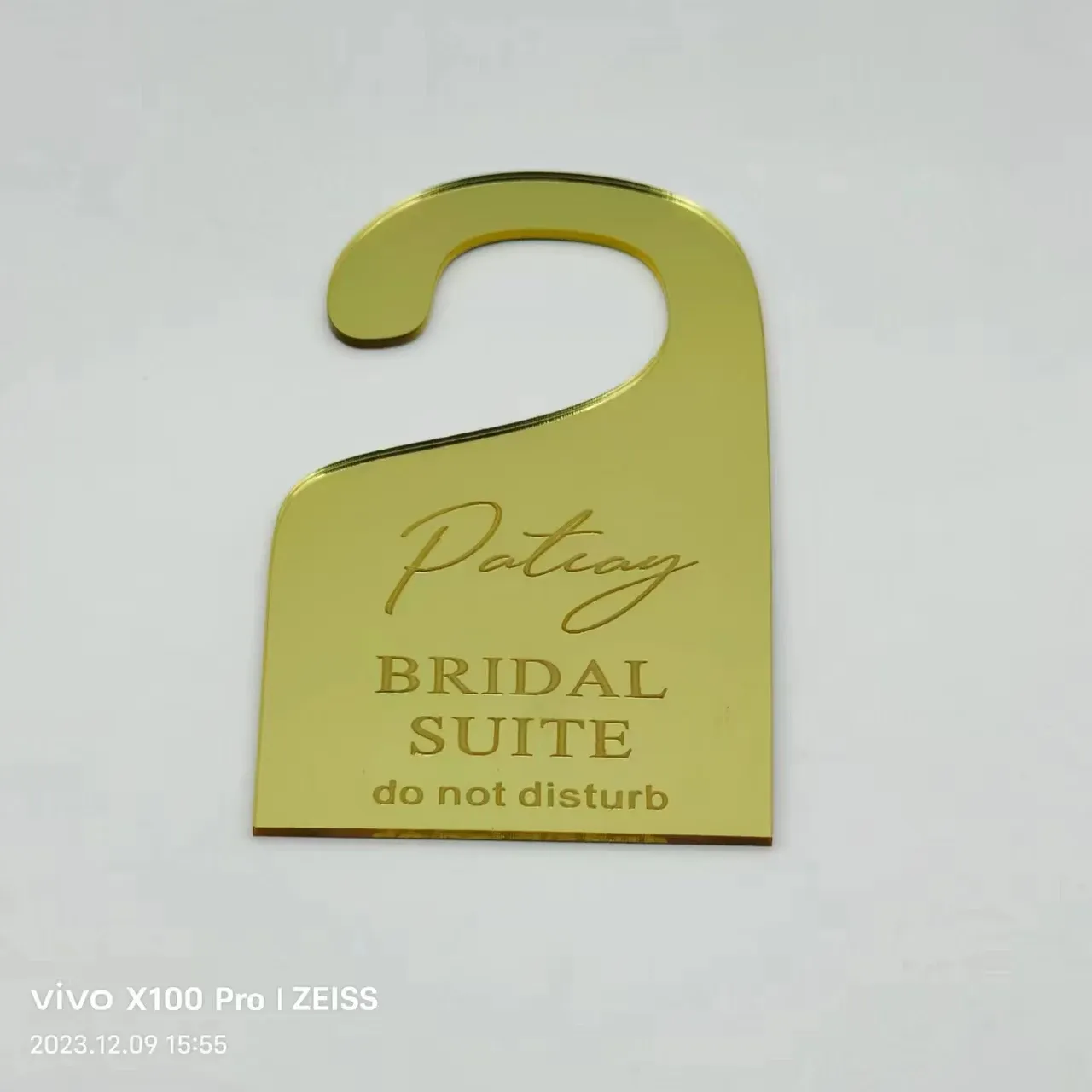 Custom Acrylic Mirror Wedding Wooden Door Price Sign Perfect Party ...