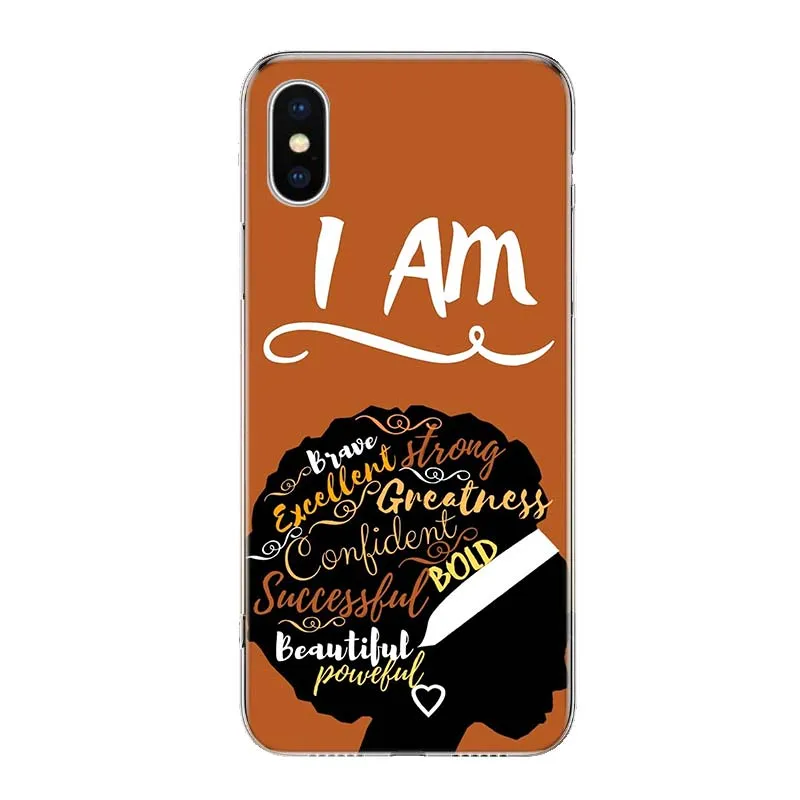 Black Girl Queen Melanin Poppin Phone Case Protective Cover For IPhone ...
