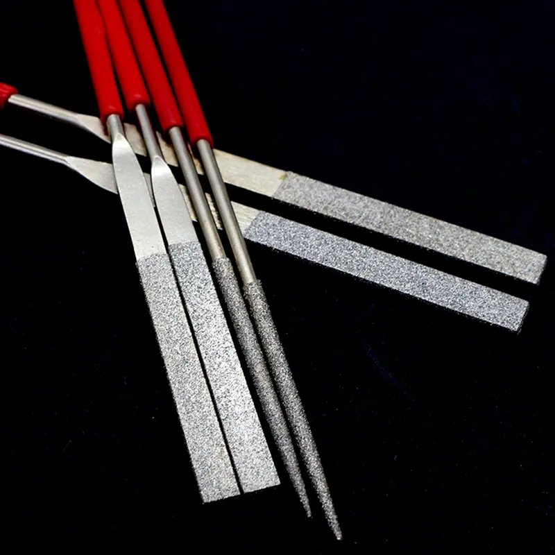 Diamond File Set, 3x140mm & 4x160mm Mini Needle Files for Stone, Glass ...