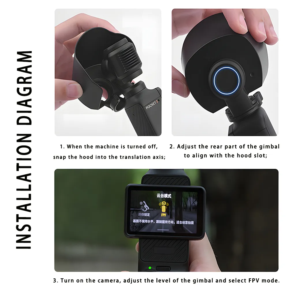 DHgate.com:DJI Osmo Pocket 3 Camera Lens Hood for Sun Glare Prevention ...