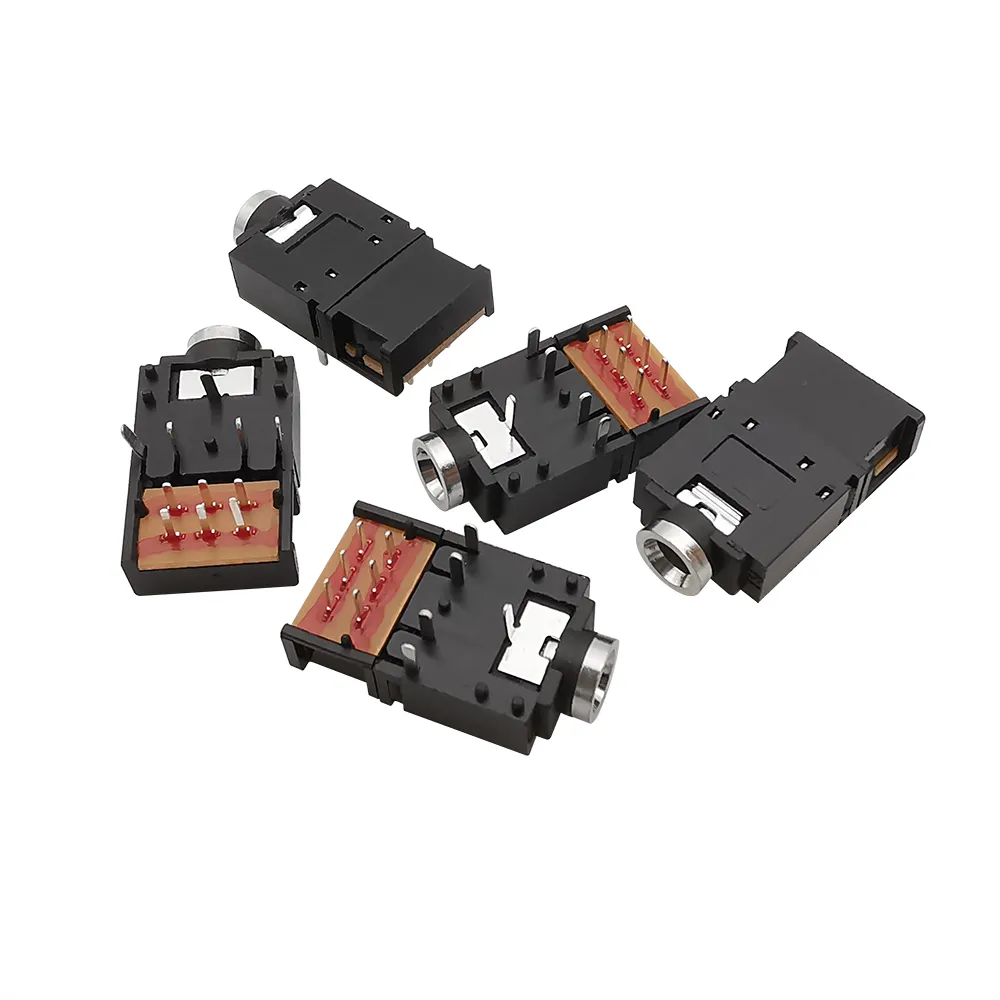 5mm Stereo Audio Jack Socket Female Connector 11 Pins Dual Channel ...