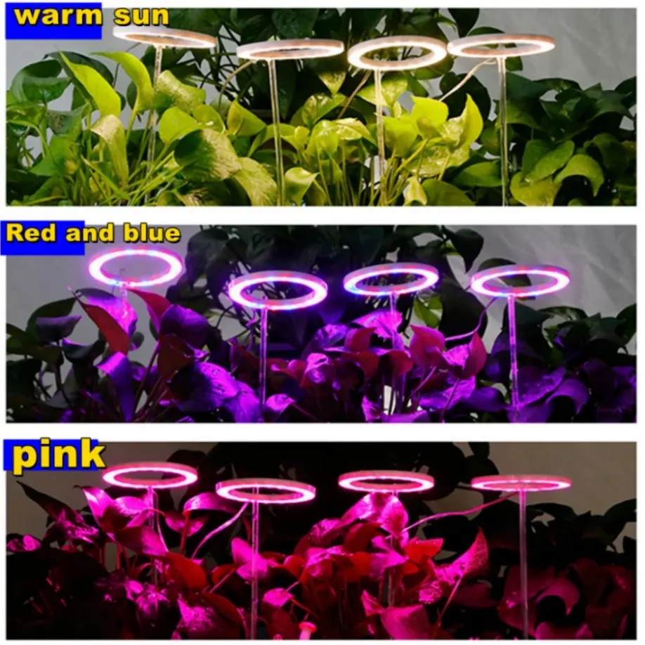 ZQQBYY USB 5V LED Full Spectrum Indoor Grow Light Lamp with Height ...