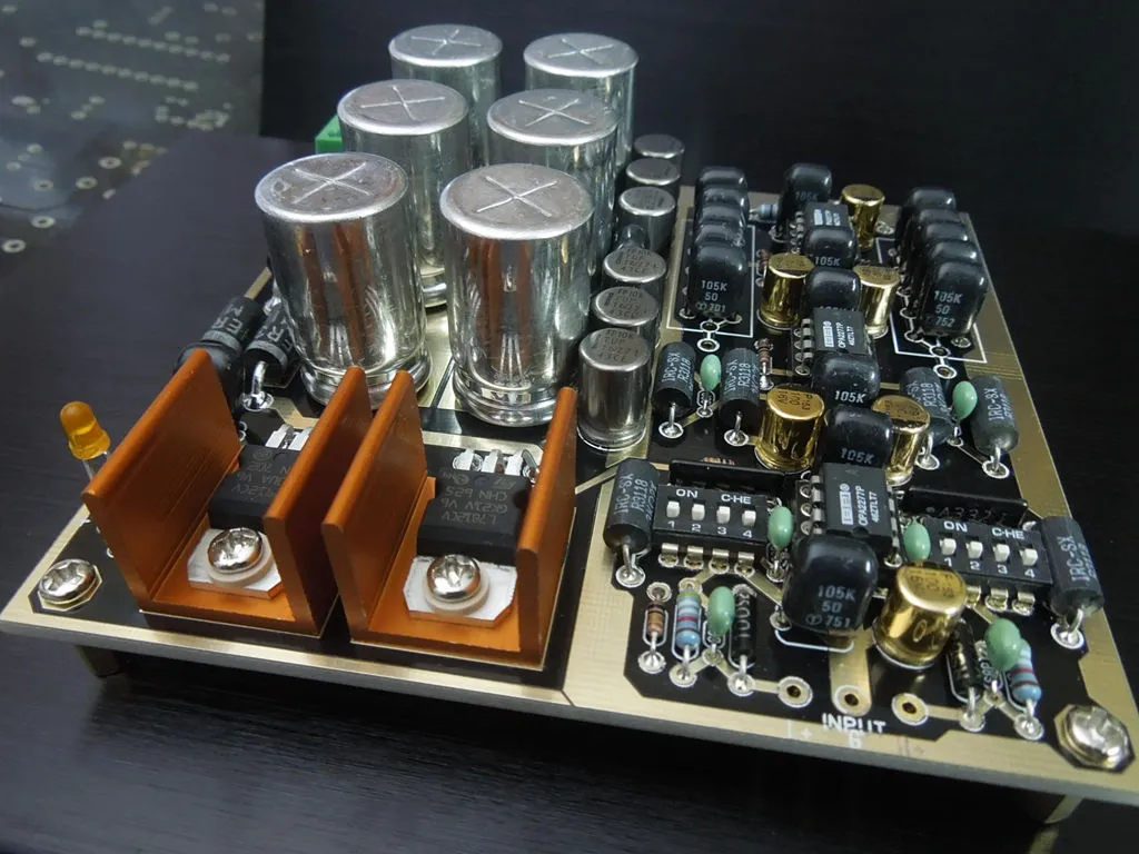 Hi Fi Preamplifier Adjustable Gain Pre Amp Board PCB Kit For DIY ...