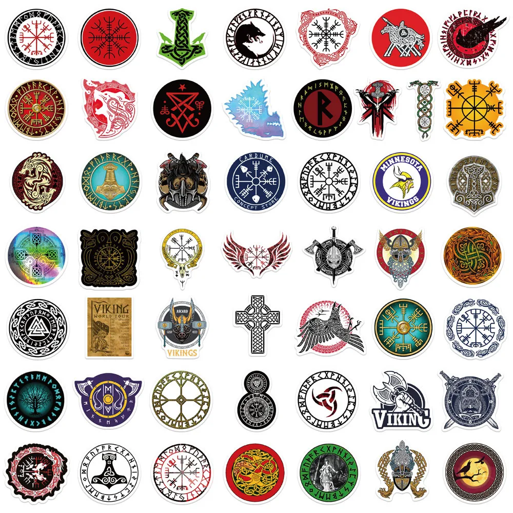 DHgate.com:100Pcs Mysterious Viking Totem Rune Stickers for Phone ...