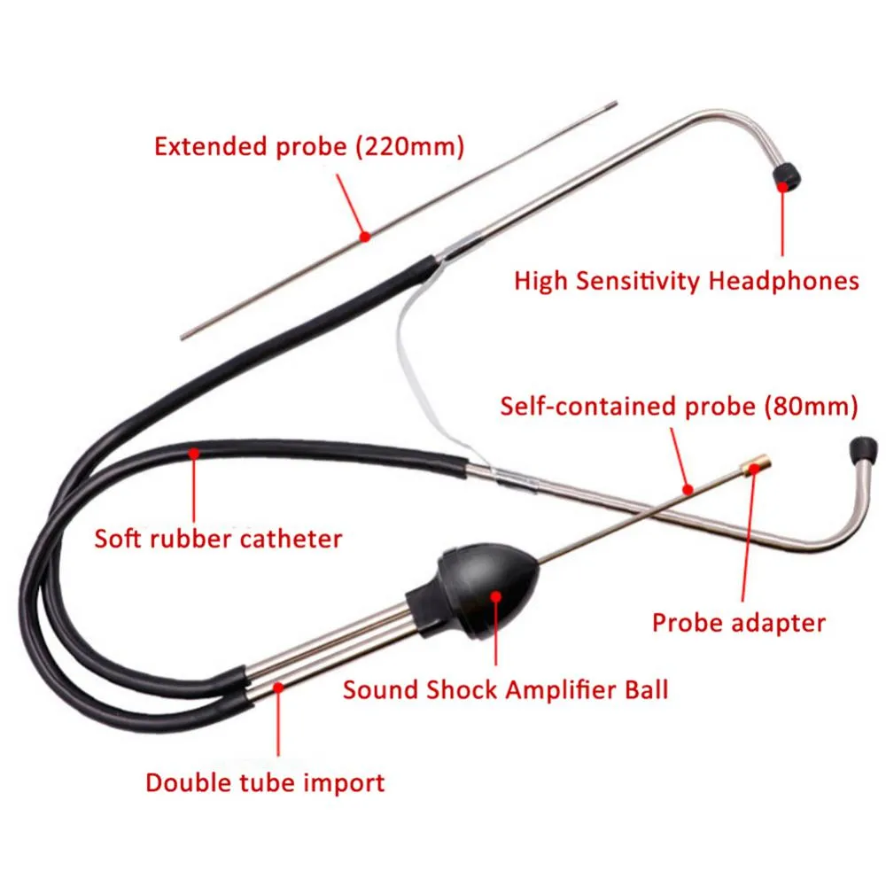 Professional auto stethoscope car engine block diagnostic tool for ...