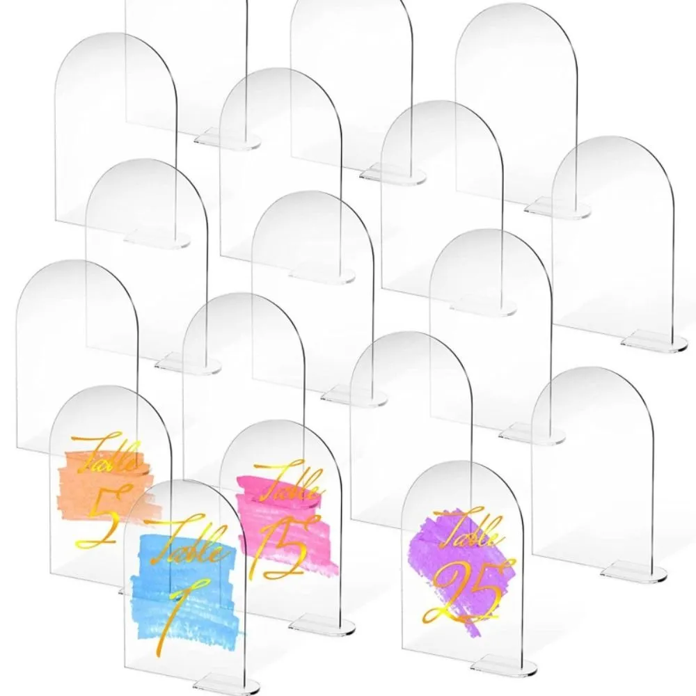 DHgate.com:Clear Acrylic Wedding Table Number Arched Sign Holder ...