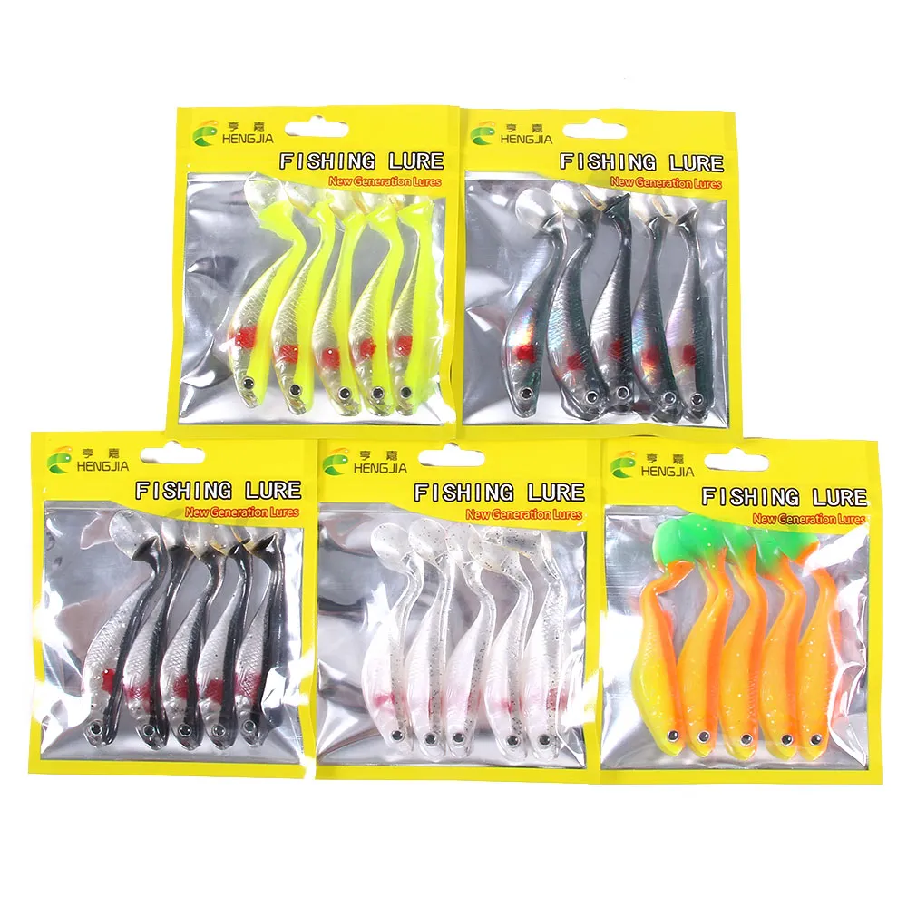 Fishing Lures in Bulk: Soft Fishing Lures Set, 80mm Silicone Worm Baits ...