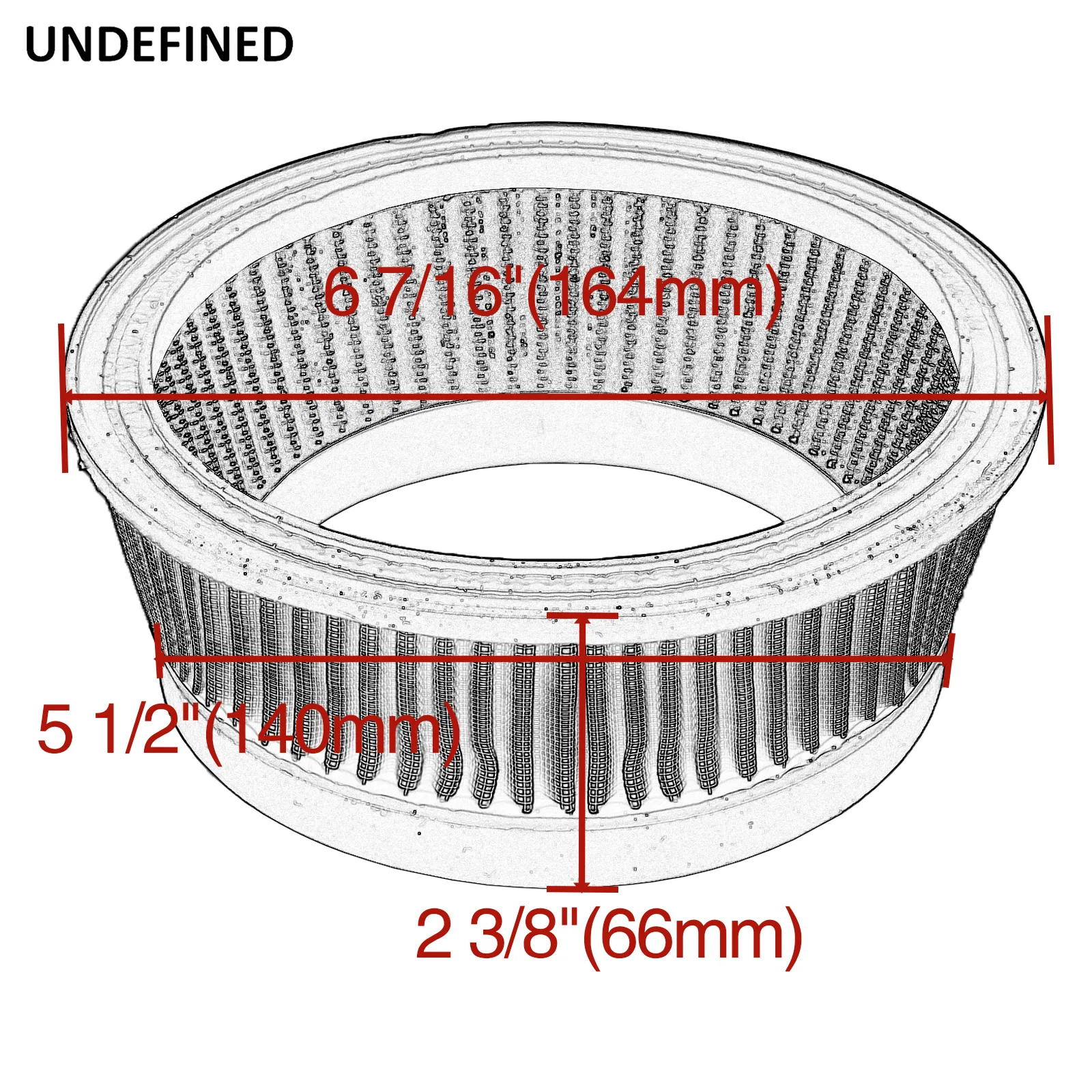 Motorcycle Air Filter Cleaner Element - High-Flow Replacement Intake ...