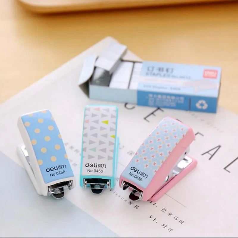 DHgate.com:2024 Colorful Pocket Stapler Kit w/ 640 Staples for Office ...