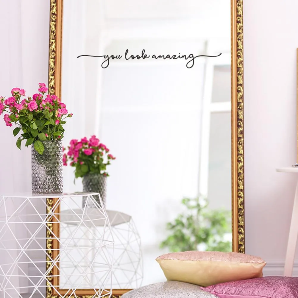DHgate.com:Wall Decal: "You Look Amazing" Motivational Mirror Sticker ...
