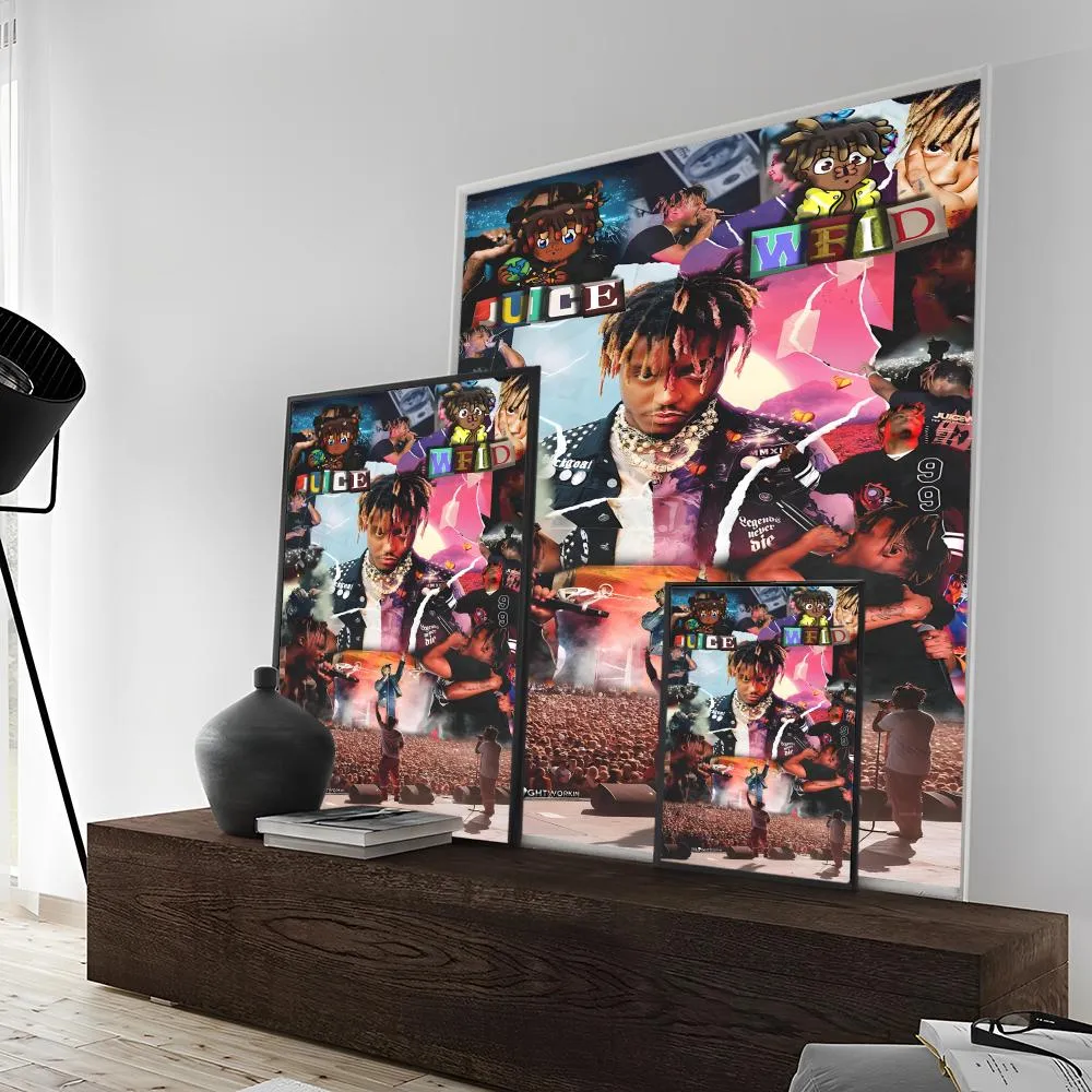 Wholesale Hip Hop Rapper Juice Wrld Whitepaper Poster Self Adhesive ...