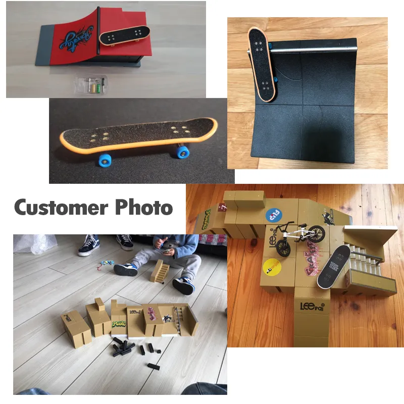 Bigger Fingerboard Ramp Set Material Skate Park Kit For Tricks Training ...