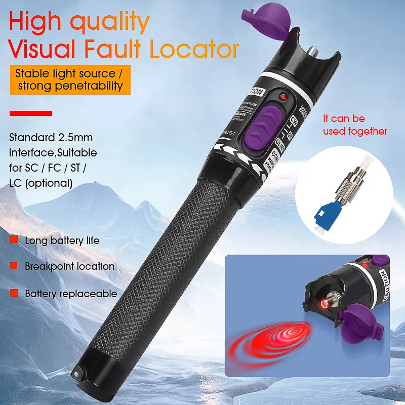 2024 Professional 5-50km Fiber Optic Cable Tester Pen - Visual Fault ...