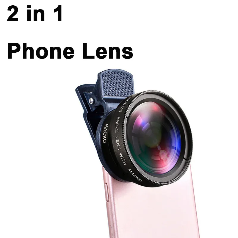 Premium HD Mobile Phone Lens Kit: 12X Macro & 0.45X Super Wide Angle ...