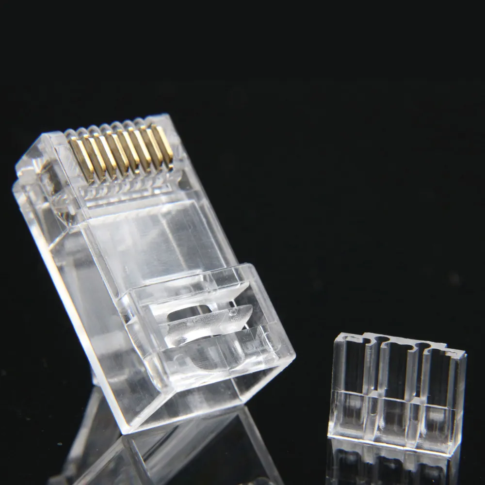 XINTYLINK Cat6 RJ45 Connector, 50-Pack 8P8C Load Bar Holder UTP Modular ...