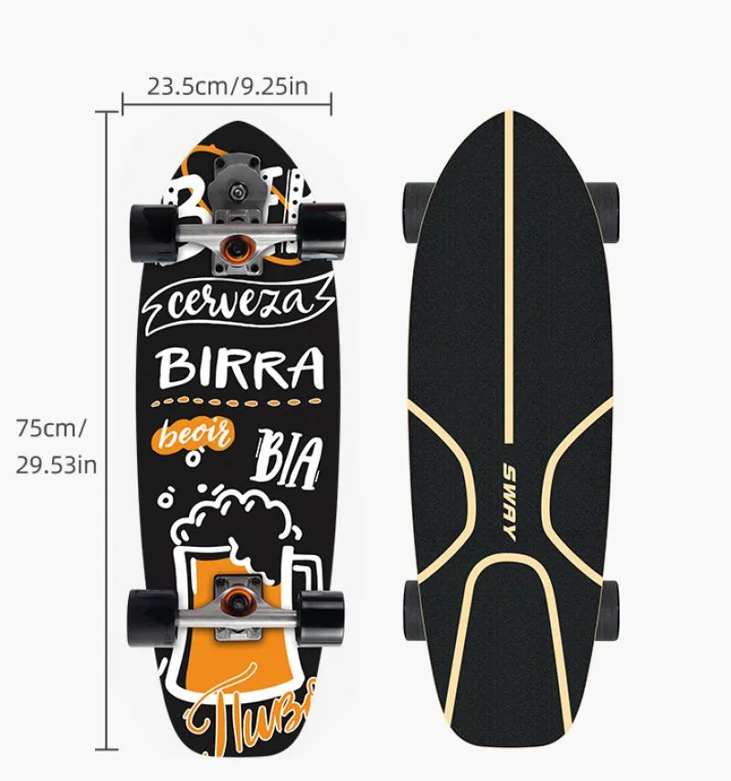 DHgate.com:S7 Steering Smooth Surfing Land Surf Skateboard: Carve ...