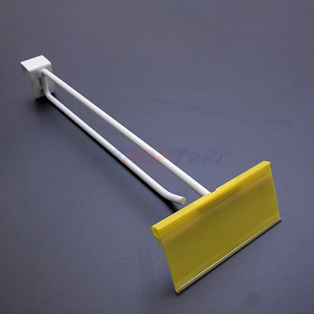 Shelf Tag Holders Plastic PVC Price Tag Sign Label Display Holders With Rack Hooks Colorful ...