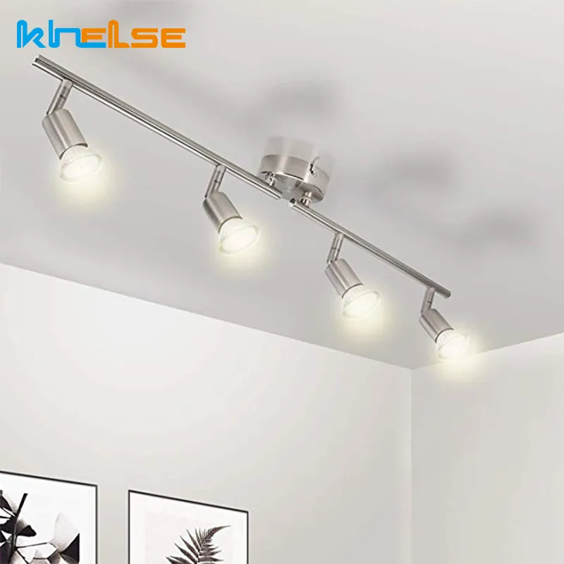 Rotatable LED ceiling light with adjustable angle and GU10 LED bulb ...