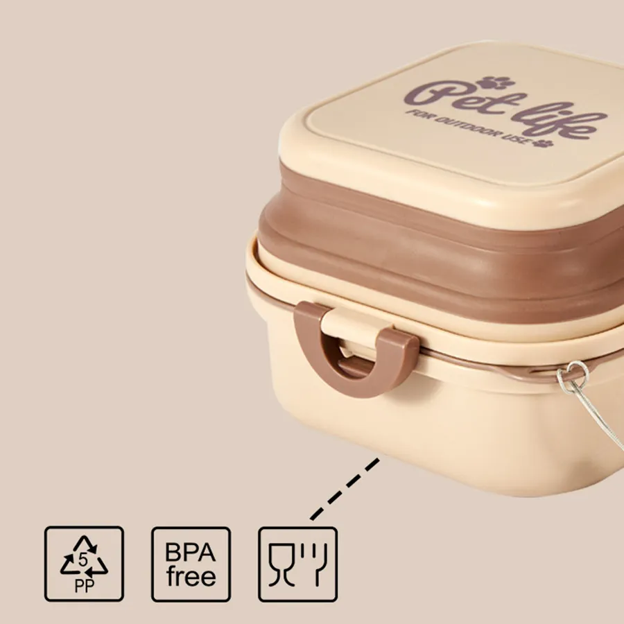 Portable Double Dog Bowls: Thickened Folding Travel Feeder - Best ...
